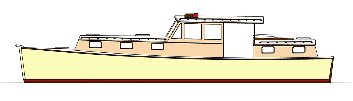 Mini-Trawler 35LDL (Low Displacement/Length) - Parker Marine Enterprises