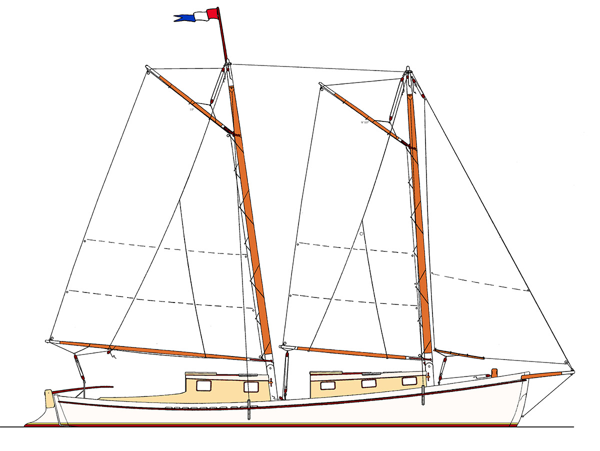 Sharpie 45 - San Juan Islands Cruiser - Parker Marine Enterprises