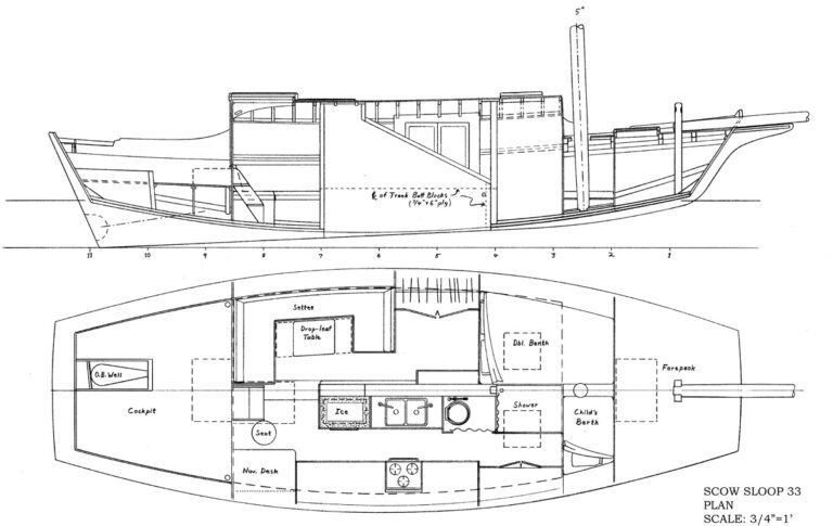 Scow Sloop 33 - Parker Marine Enterprises
