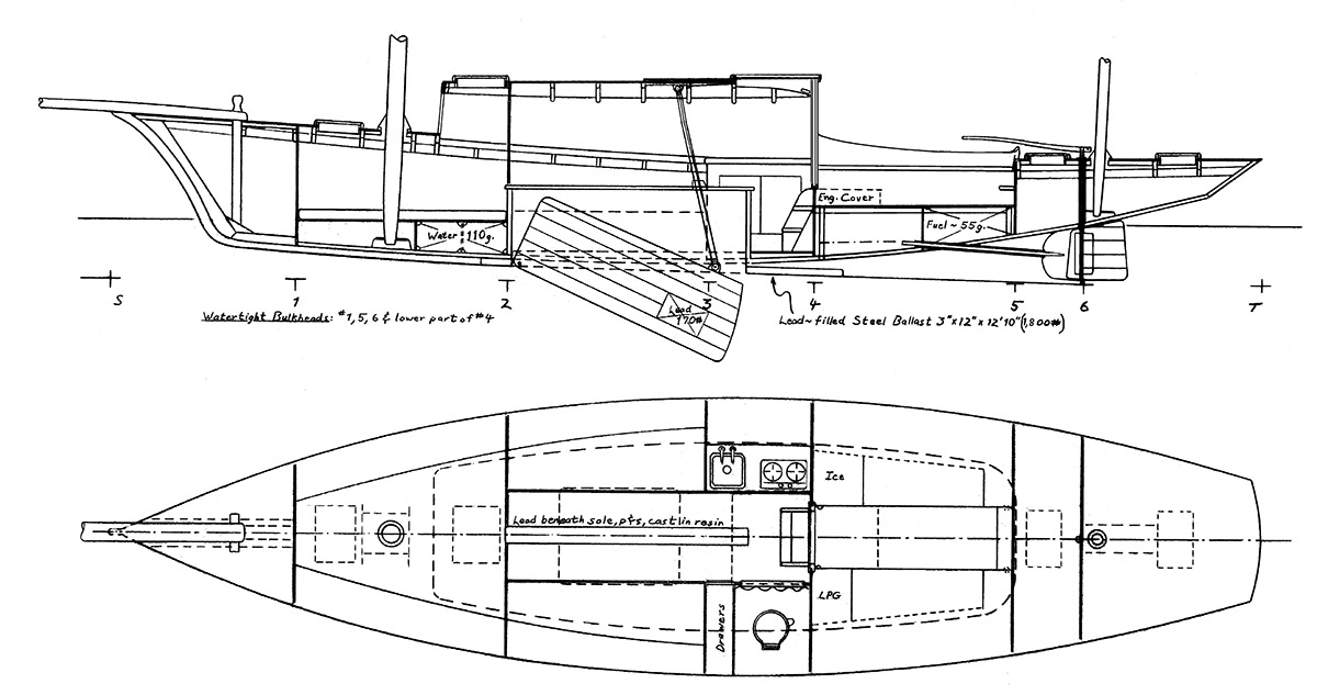 Sharpie 41 — Clapham MINOCQUA Maxi-Trailerable Cruiser – Parker Marine ...