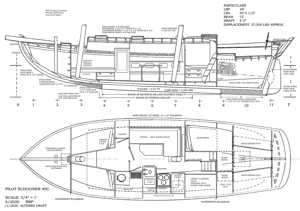 THE PILOT SCHOONER 40C - Parker Marine Enterprises